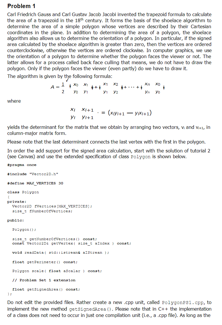 Problem 1 Carl Friedrich Gauss and Carl Gustav Jacob | Chegg.com