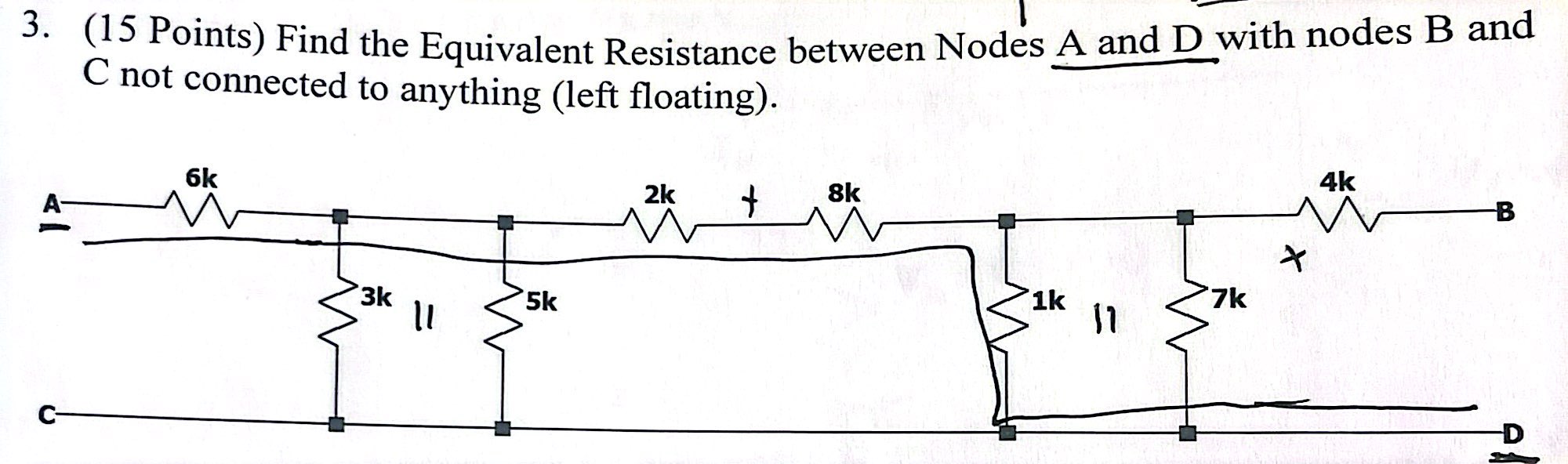 Solved 3. (15 Points) Find the Equivalent Resistance | Chegg.com Solved 3. (15 Points) Find the Equivalent Resistance | Chegg.com