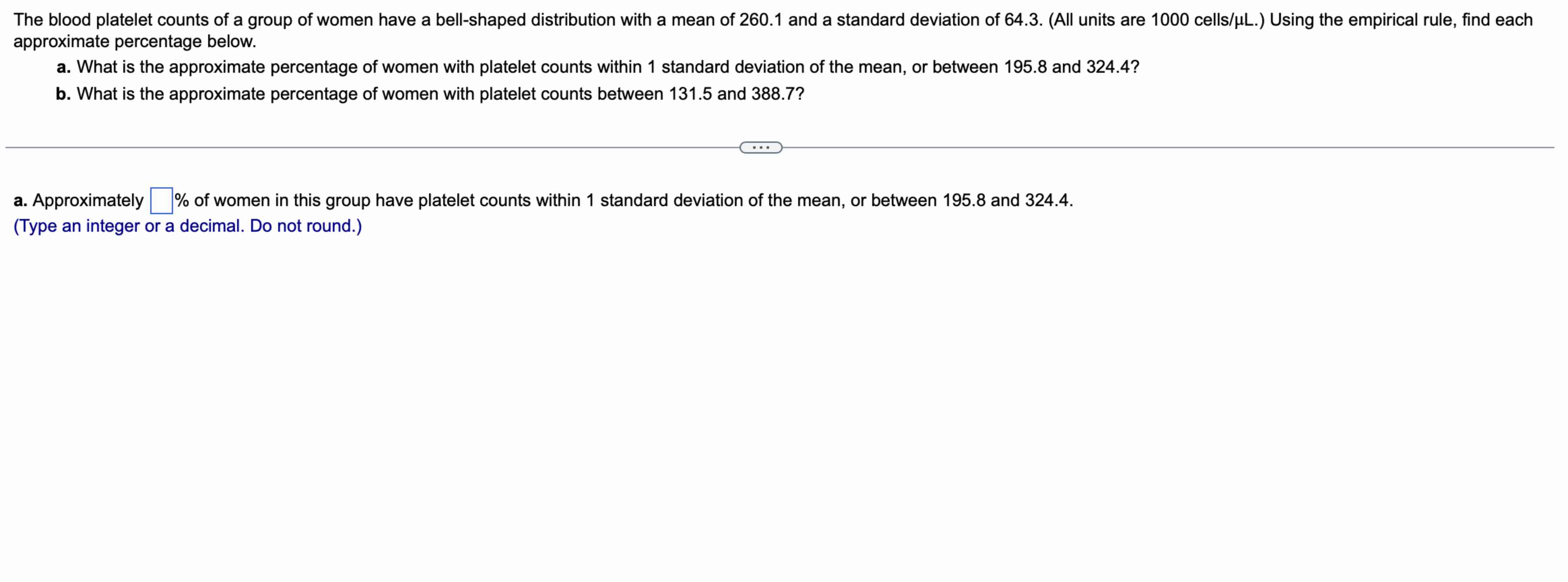 Solved Approximate Percentage Below A ﻿what Is The