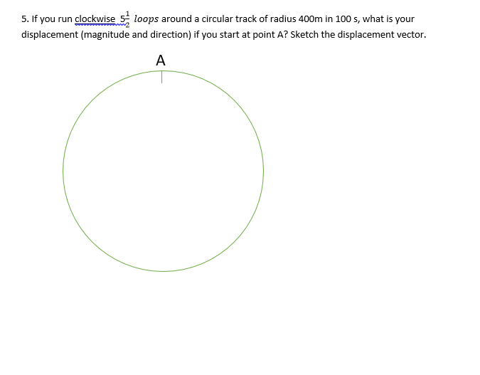 Solved If you run clockwise 51/2 loops around a circular | Chegg.com