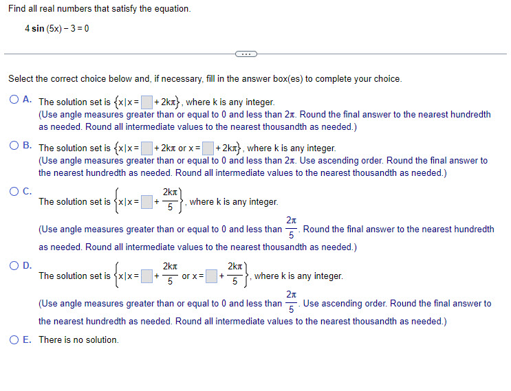Solved Find all real numbers that satisfy the equation. | Chegg.com