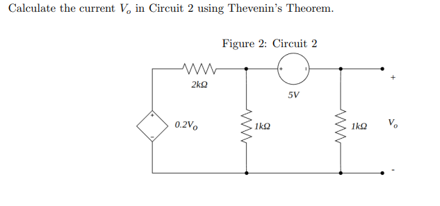 Solved Calculate the current Vo in Circuit 2 using | Chegg.com