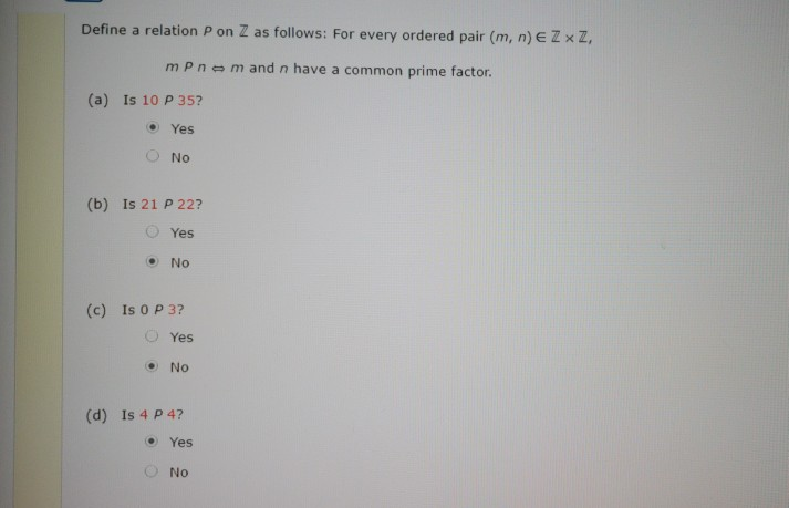 Solved Define a relation P on Z as follows: For every | Chegg.com