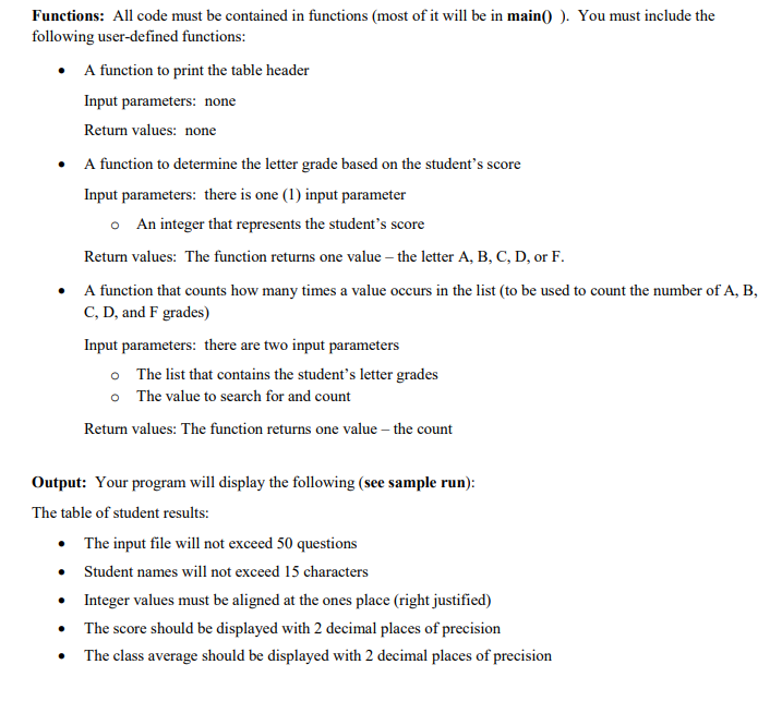 Solved This Program Grades Multiple Choice Test Questions 
