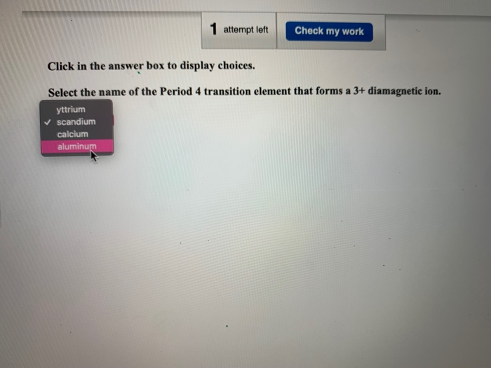 Solved 1 attempt left Check my work Click in the answer box | Chegg.com