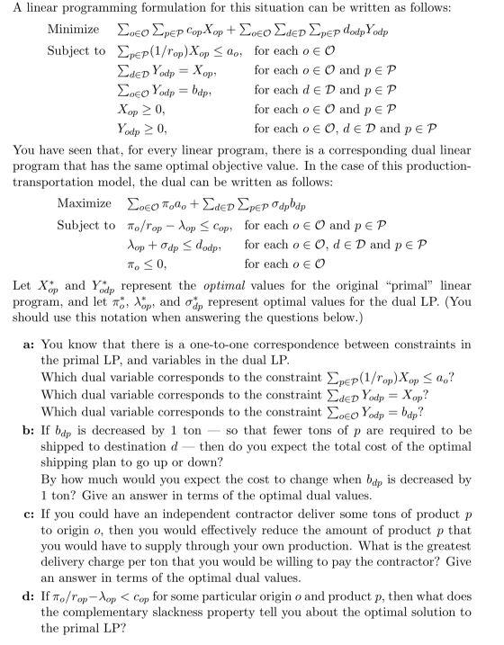 Solved 2 In order to pose some questions about dual linear | Chegg.com