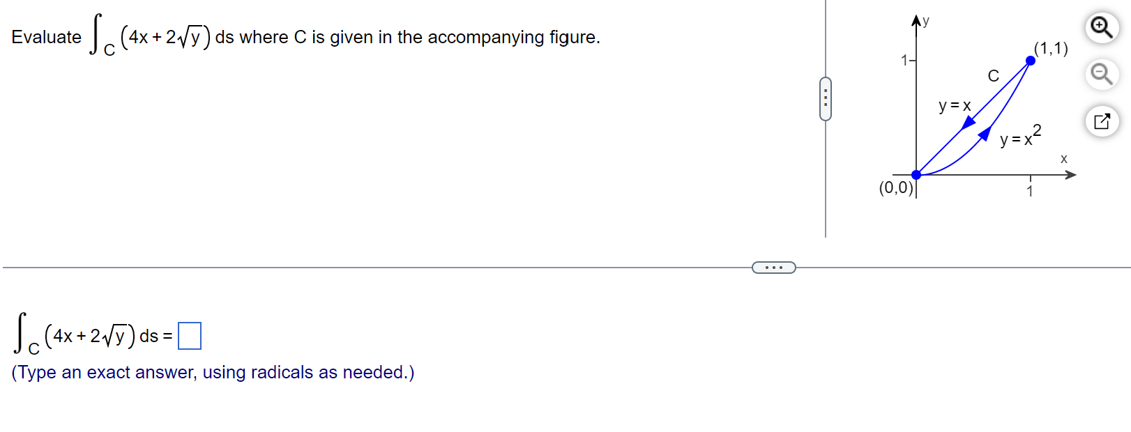 Solved Evaluate ∫C(4x+2y) ds where C is given in the | Chegg.com