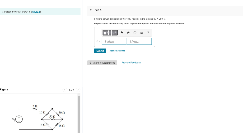 Solved Consider the circuit shown in (Eigure 1). Part A Find | Chegg.com