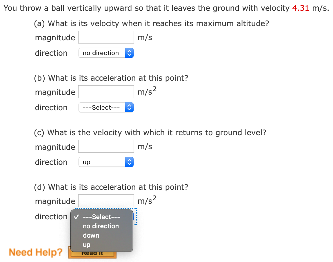 Solved You throw a ball vertically upward so that it leaves | Chegg.com