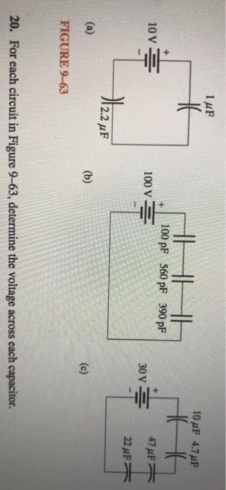 Solved 10μF 47pF +100 pF 560 pF 390 pF 100V 30V 2.2 μF | Chegg.com