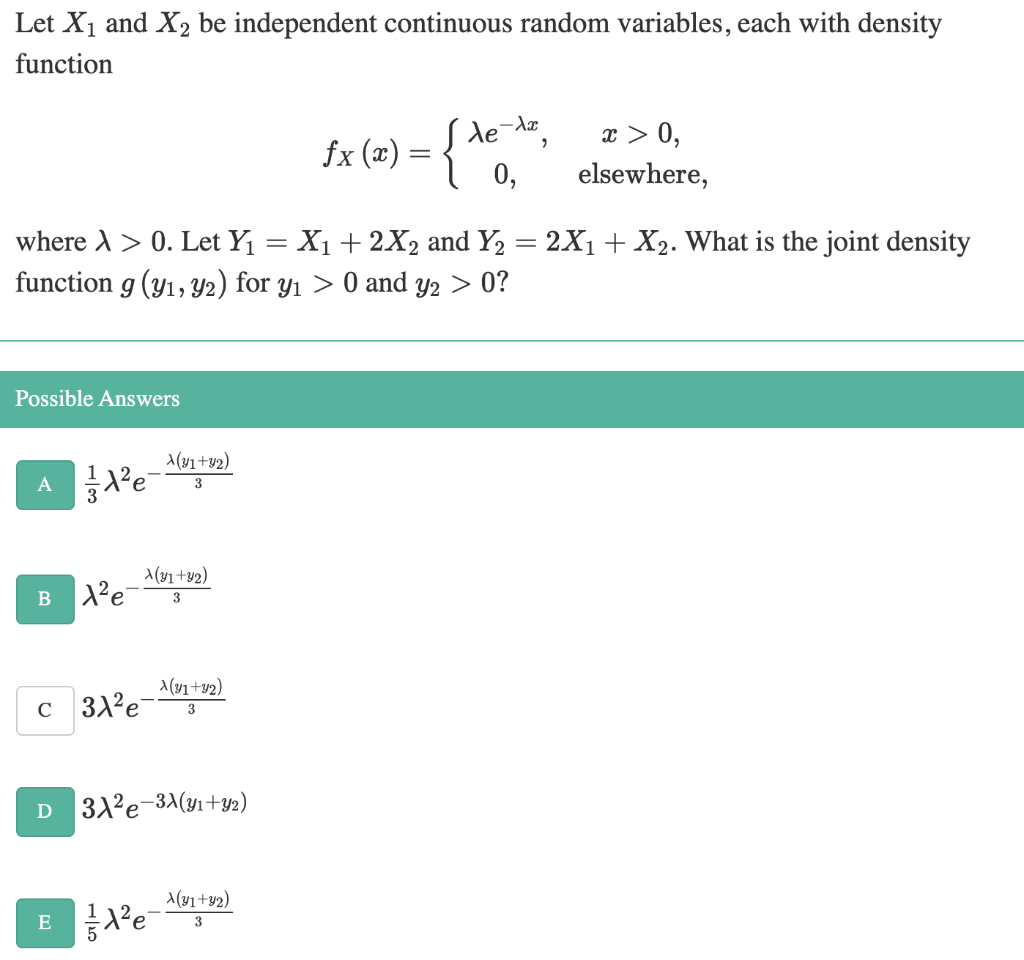 Solved Let X1 and X2 be independent continuous random | Chegg.com
