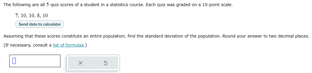 Solved The following are all 5 quiz scores of a student in a | Chegg.com
