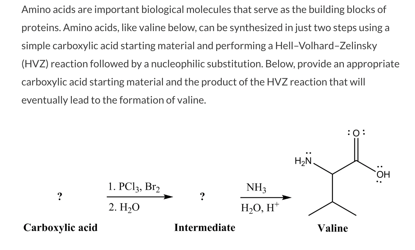 Solved Amino acids are important biological molecules that | Chegg.com