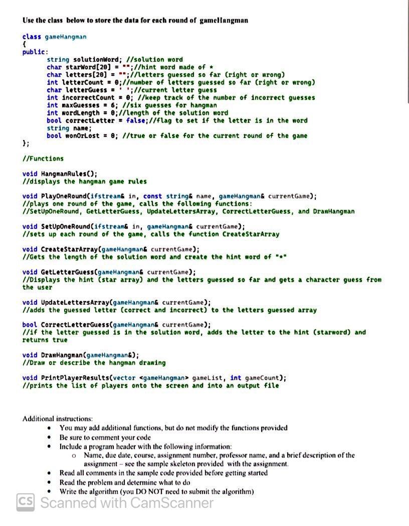 Solved COP 3014-program 6- hangman game Assignment purpose: | Chegg.com