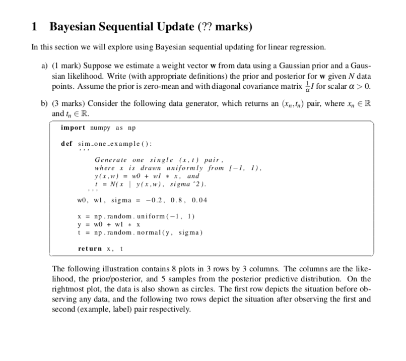 1 Bayesian Sequential Update (?? marks) In this | Chegg.com