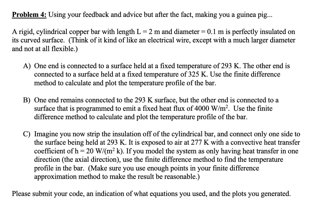 Solved Problem 4: Using your feedback and advice but after | Chegg.com