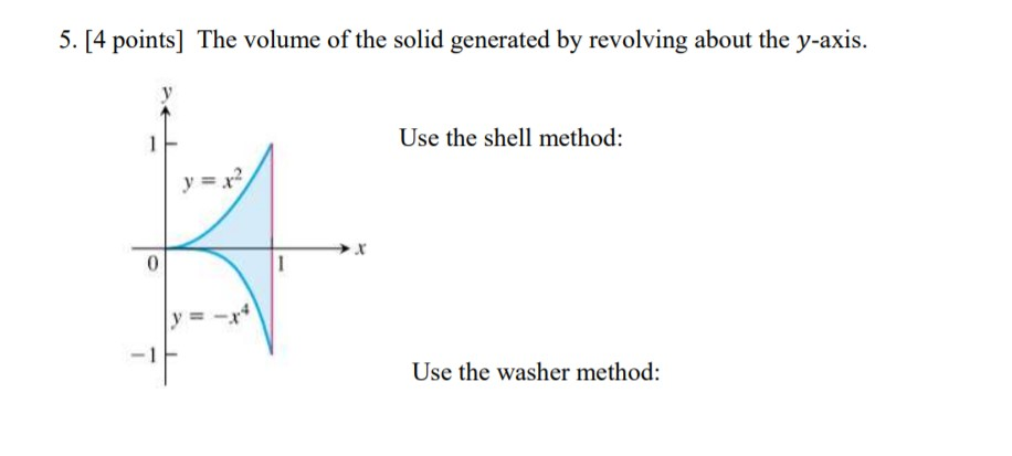Solved Set up the definite integral(s) to find the volume of | Chegg.com