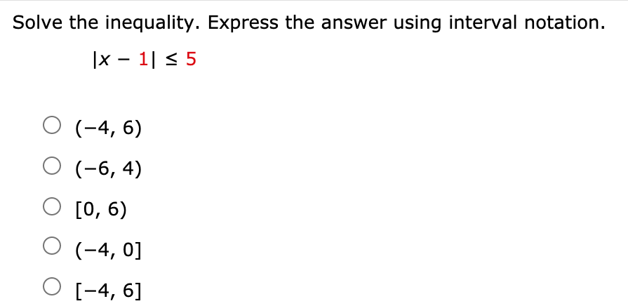 Solved Solve the inequality. Express the answer using | Chegg.com