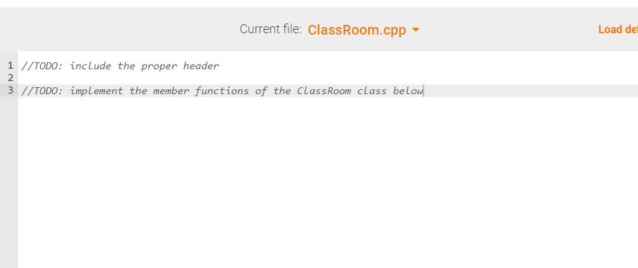 Solved Given a Room class (defined in "Room.h" and | Chegg.com