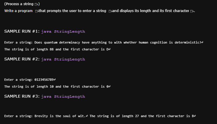 Solved Process A String ↦ Sample Run 1 Java 