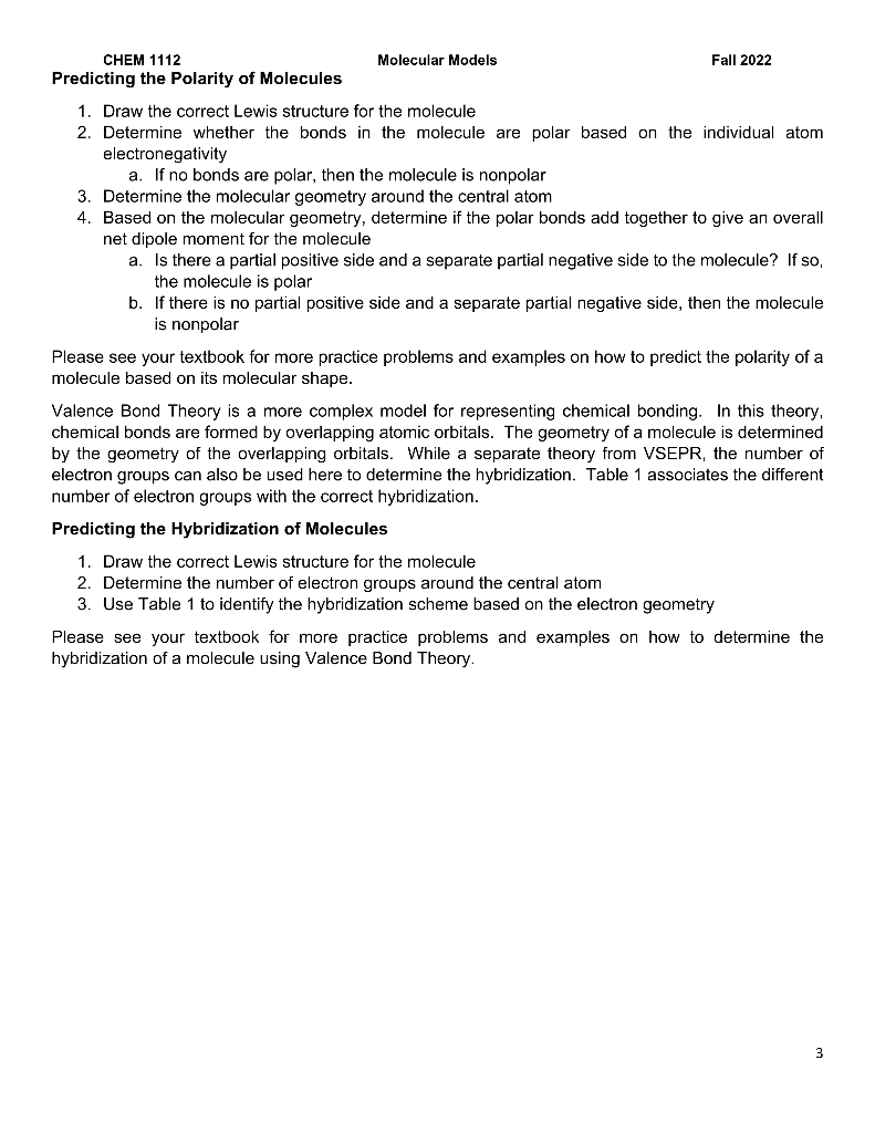 Pleas help with this Molecular Models Report Sheet | Chegg.com