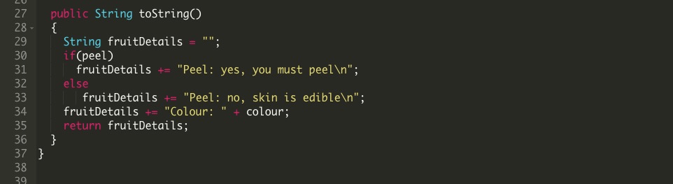 Solved Today you will be given a Fruit class. From this, you | Chegg.com