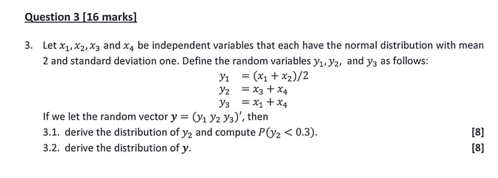Solved Let x1,x2,x3 and x4 be independent variables that | Chegg.com