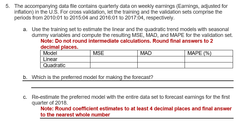 Solved The accompanying data file contains quarterly data on | Chegg.com Solved The accompanying data file contains quarterly data on | Chegg.com