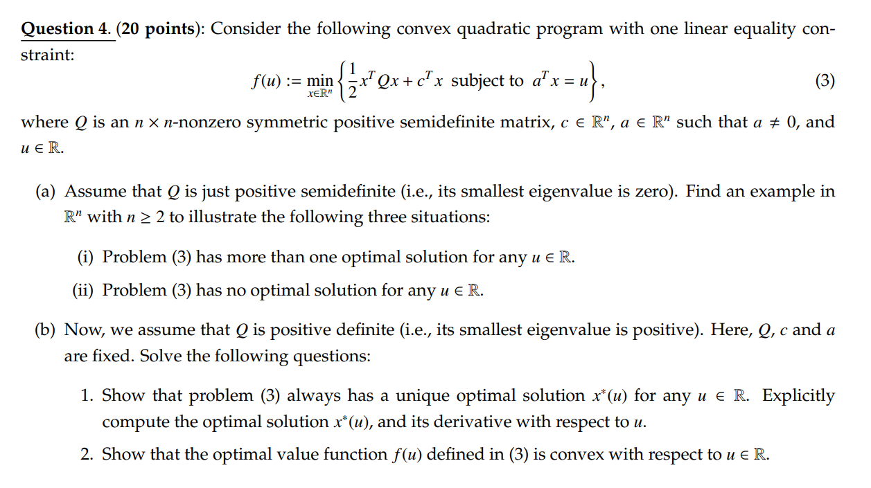 Solved Question 4. (20 points): Consider the following | Chegg.com