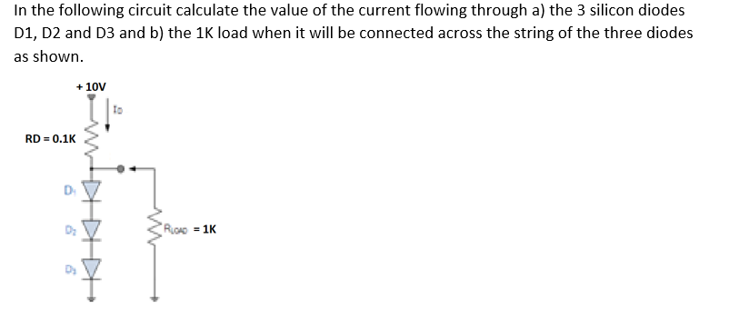 Solved In the following circuit calculate the value of the | Chegg.com