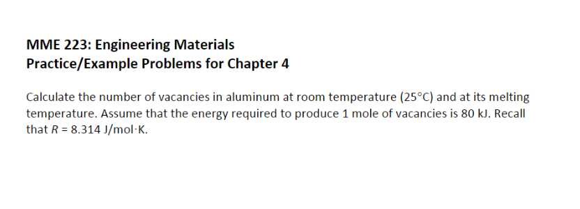 Solved MME 223: Engineering Materials Practice/Example | Chegg.com