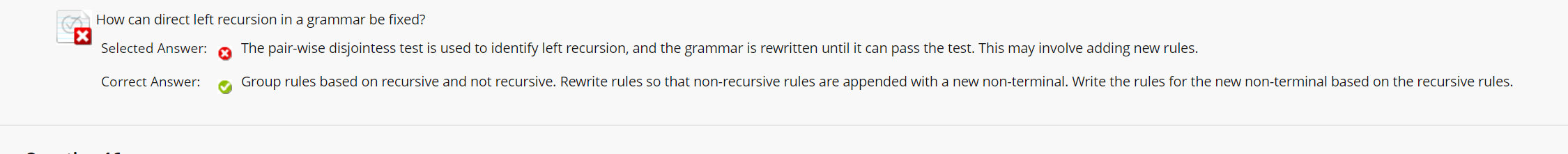 Solved X How can direct left recursion in a grammar be | Chegg.com