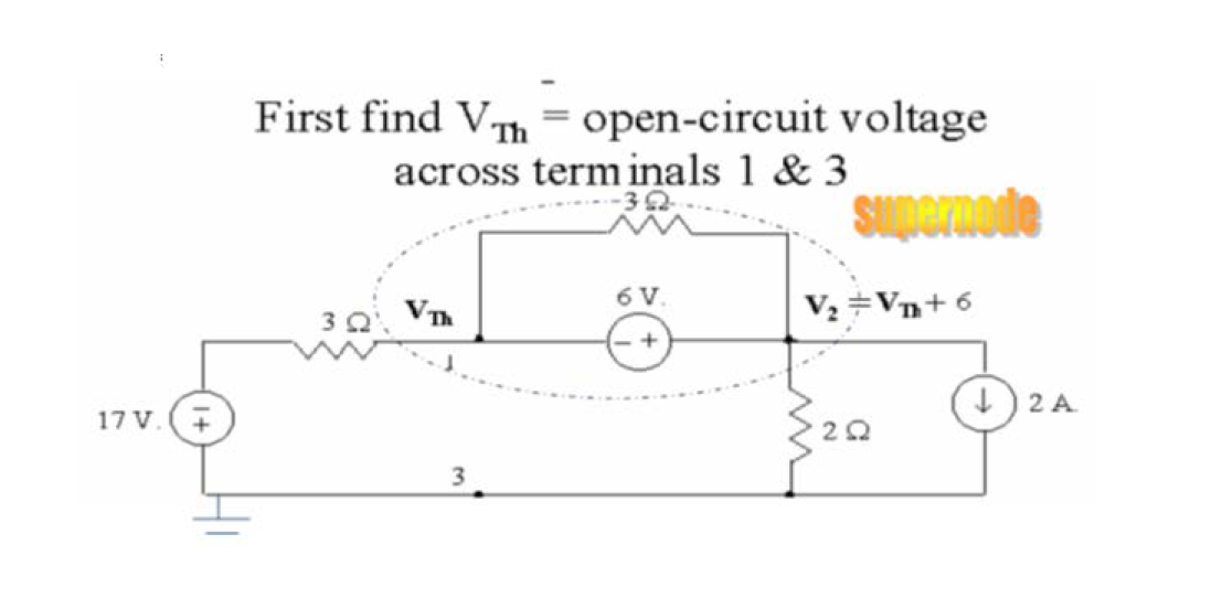 Solved First find V. = open-circuit voltage across terminals | Chegg.com