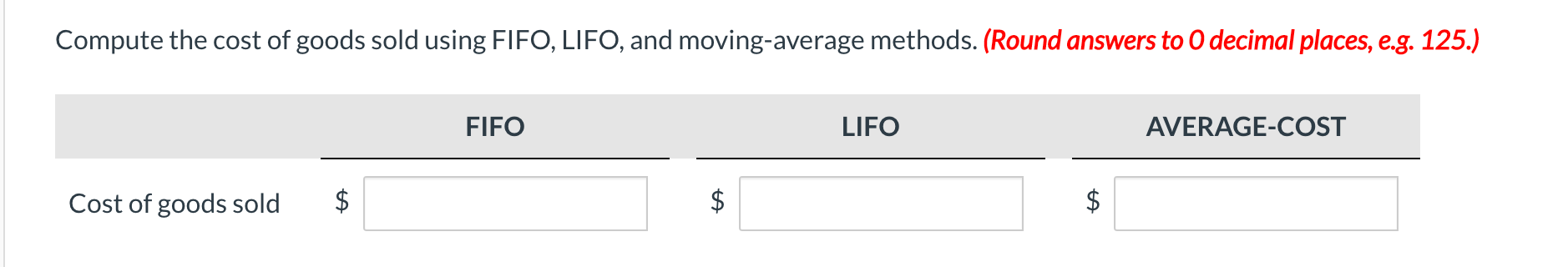 Solved ((Please compute FIFO, LIFO, and average cost. | Chegg.com