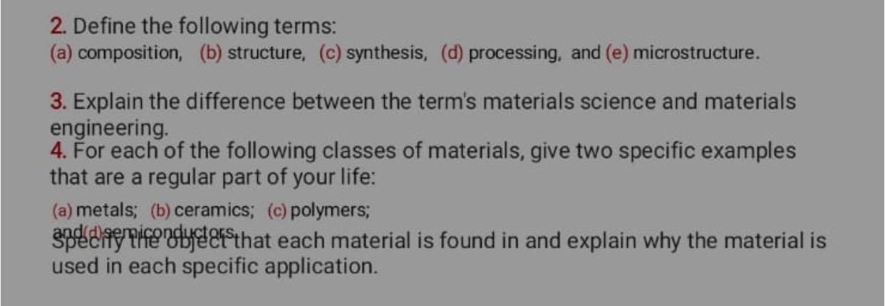 Solved 2. Define the following terms: (a) composition, (b) | Chegg.com