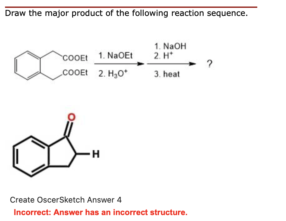 Solved Draw the major product of the following reaction | Chegg.com