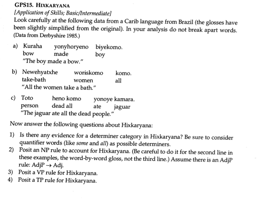 GPS15. HIXKARYANA [Application of Skills; | Chegg.com