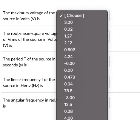 Solved The figure shows a graph of the output from an AC | Chegg.com