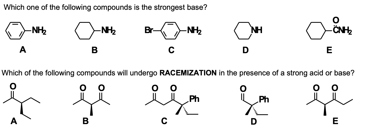 Solved Which one of the following compounds is the strongest | Chegg.com