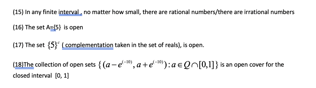 Solved (15) In any finite interval, no matter how small, | Chegg.com