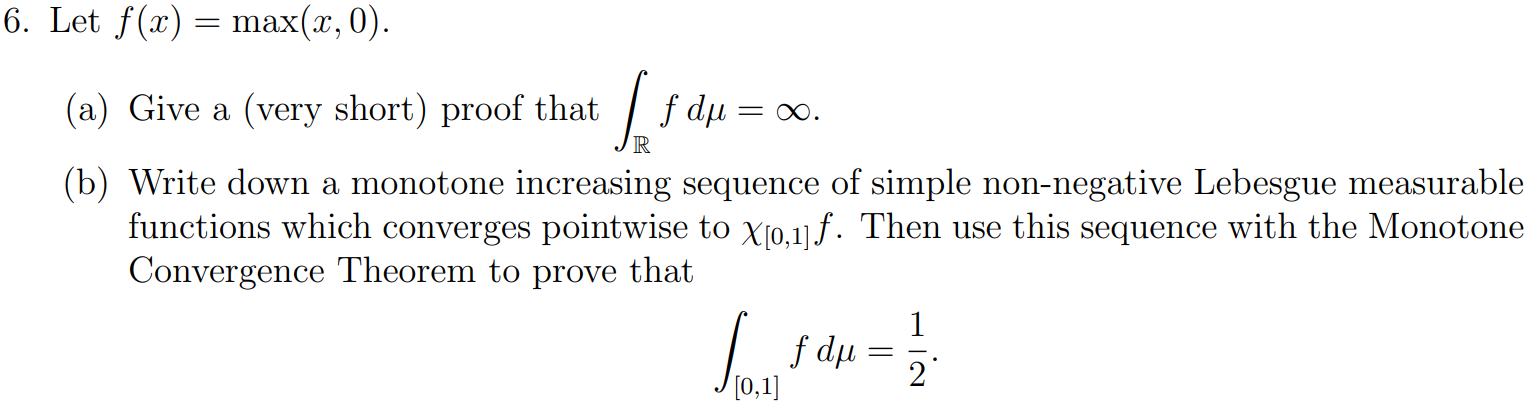 Solved Let f(x)=max(x,0). (a) Give a (very short) proof that | Chegg.com