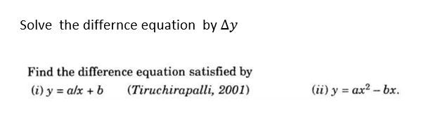Solved Solve the differnce equation by Ay Find the | Chegg.com