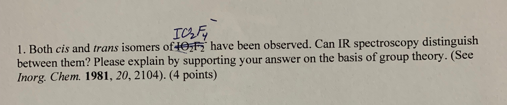 Solved Be carefull to the correction. so It is IO2F4- not | Chegg.com
