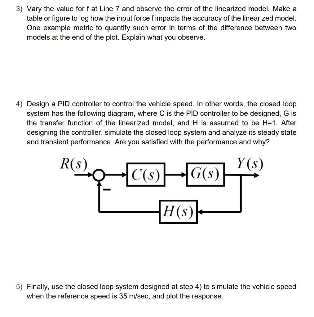 Solved The project is to evaluate the accuracy of linearized | Chegg.com