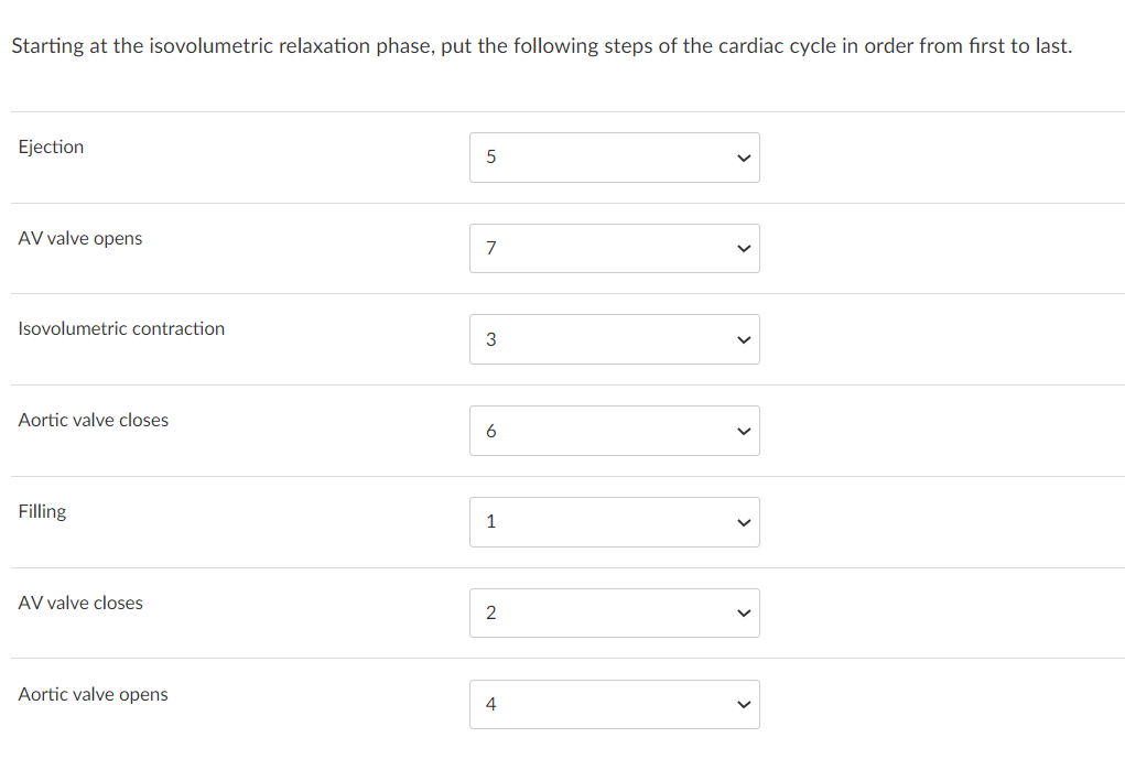 Solved Starting at the isovolumetric relaxation phase, put | Chegg.com