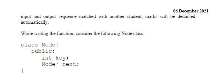 Solved 2. Given a Singly Linked List of integers, write a | Chegg.com