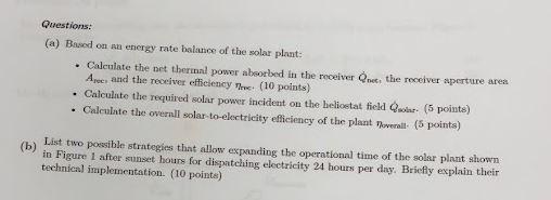 Solved Problem 3 (30 points) Consider the solar electricity | Chegg.com
