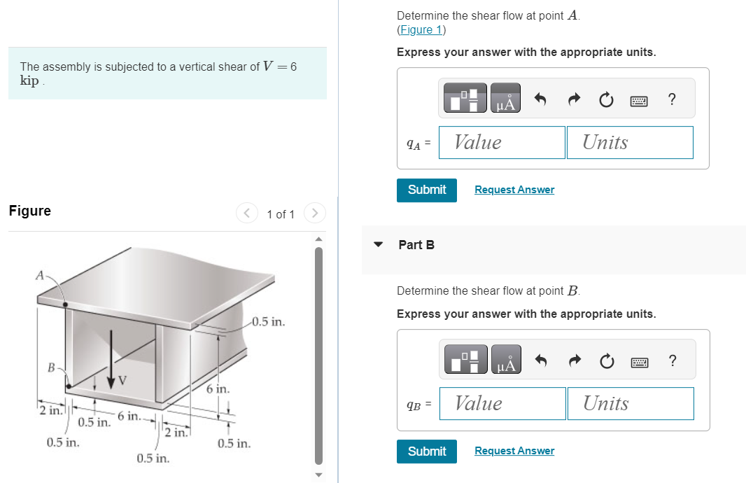 Solved Determine the shear flow at point \\( A \\). The | Chegg.com