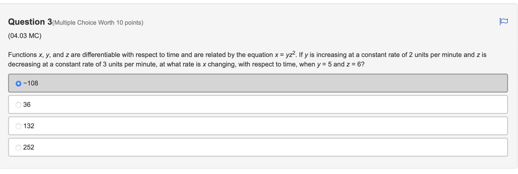 Solved Question 3(Multiple Choice Worth 10 points) (04.03MC) | Chegg.com