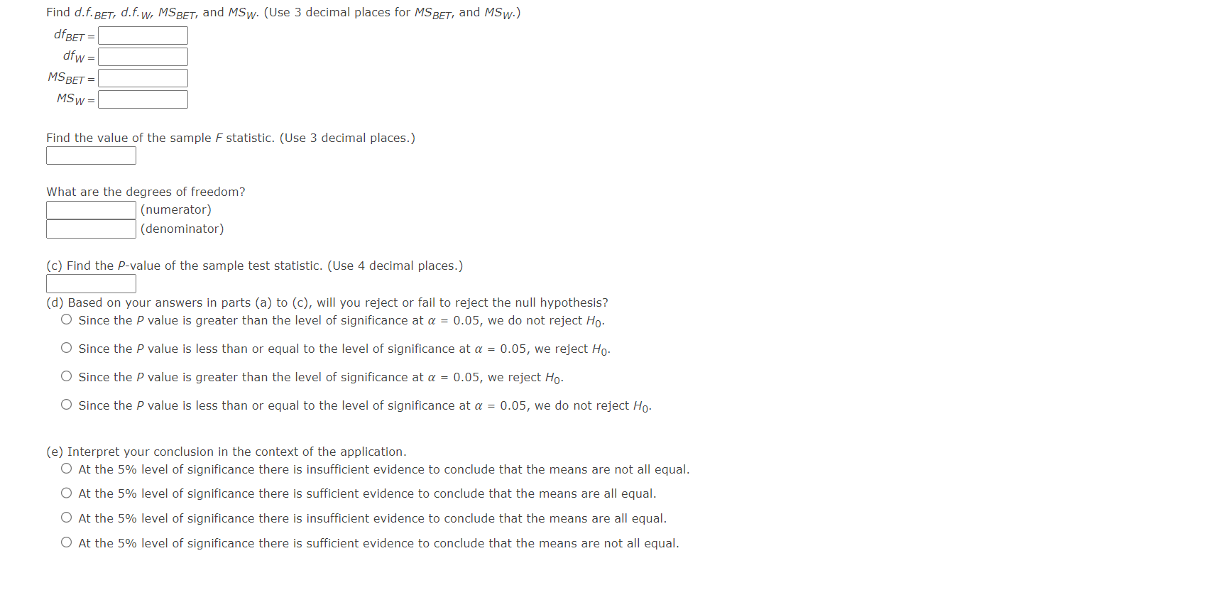 Solved (a) What is the level of significance? State the null | Chegg.com